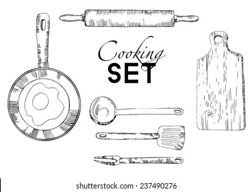 Cooking Vector Set Stock Vector (Royalty Free) 237490279 | Shutterstock