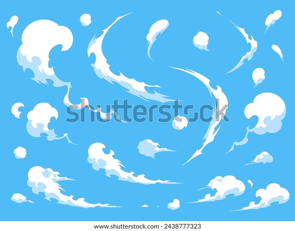 Cool Cloud Illustration Material Seteffect Style Stock Vector (Royalty ...