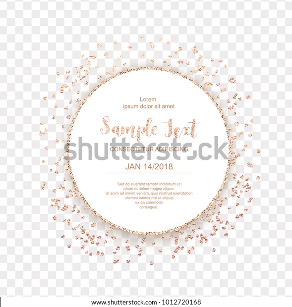 Copper Glitter Circle Frame Isolated On Stock Vector (Royalty Free ...
