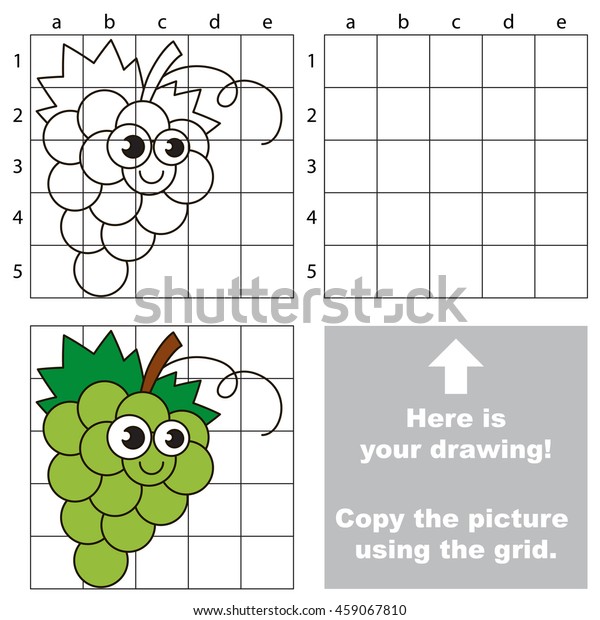 Copy Picture Using Grid Lines Easy Stock Vector (Royalty Free ...