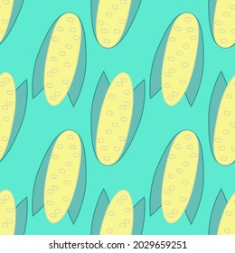 Corn Maize Pattern Vector Illustration Flat Stock Vector (Royalty Free ...
