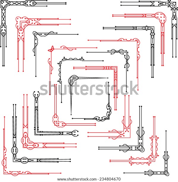 Corner Frame Border Design Stock Vector (Royalty Free) 234804670 ...