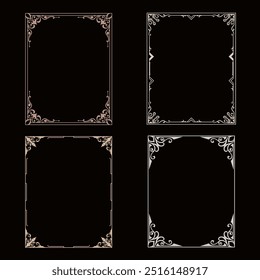 Corner Frame Square Border Frame Border Stock Vector (Royalty Free ...