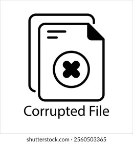Corrupted File Vector Icon Stock Illustration Stock Vector (Royalty Free) 2560503365 | Shutterstock