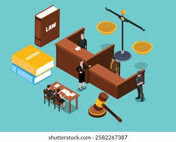 Courtroom Scene Judge Lawyer Justice Symbols Stock Vector (Royalty Free) 2582267387 | Shutterstock