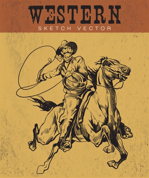 Cowboy On Horse Sketch: Over 3,173 Royalty-Free Licensable Stock ...