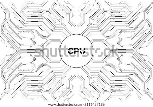 Cpu Background Circuit Computer Board On Stock Vector (Royalty Free ...