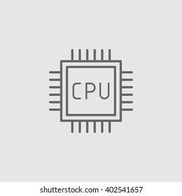 Cpu Processor Line Icon Outline Vector 스톡 벡터(로열티 프리) 1010832142 | Shutterstock