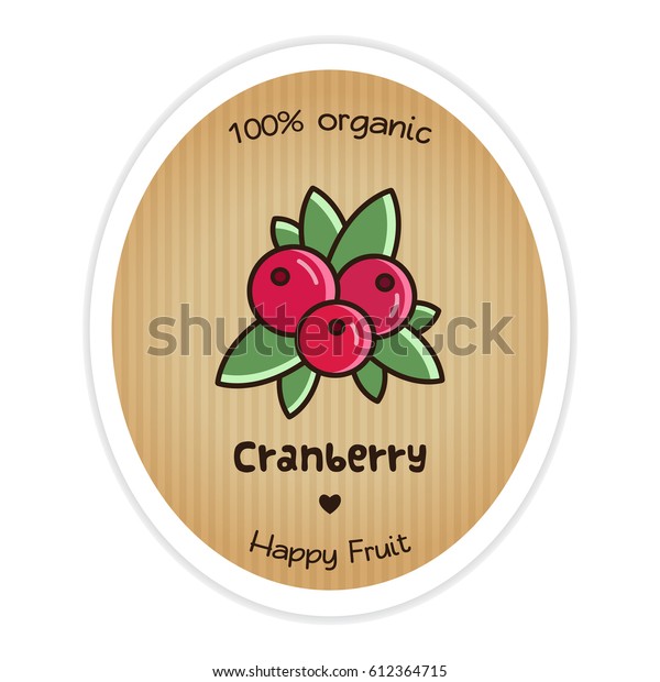 Cranberry Label Vector Illustration: vector de stock (libre de regalías ...