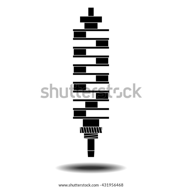 Crankshaft Internal Combustion Engine Vector Icon Stock Vector (Royalty ...