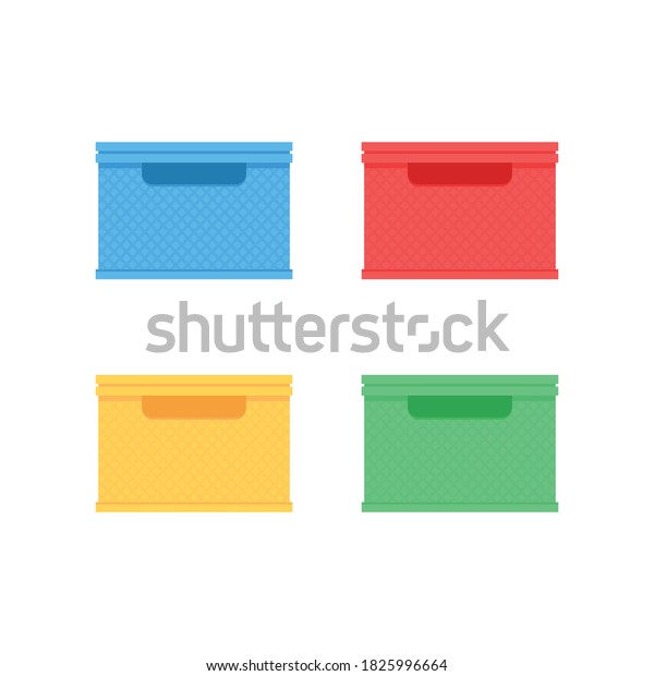 Crate Stack Cartoon Vector Free Space Stock Vector (Royalty Free ...