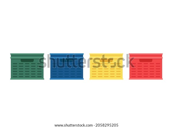 Crate Stack Cartoon Vector Free Space Stock Vector (Royalty Free ...