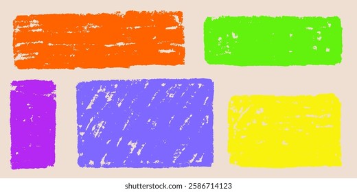 Rectangle Shape Set Rough Torn Edges Stock Vector (Royalty Free ...