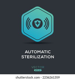 Creative Automatic Sterilization Icon Vector Sign Stock Vector (Royalty ...