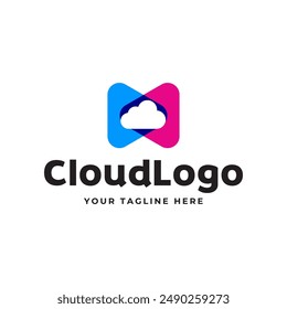 Creative Cloud Vector Logo Design Template Stock Vector (Royalty Free ...