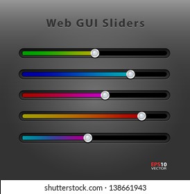 Creative Design Dynamic Web Interface Sliders Stock Vector (Royalty ...