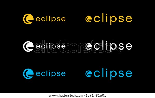 Creative Eclipse Logo Design Concept Editable Stock Vector (Royalty ...