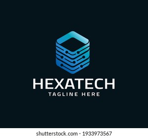 Creative Hexagon Technology Logo Design Stock Vector (Royalty Free ...