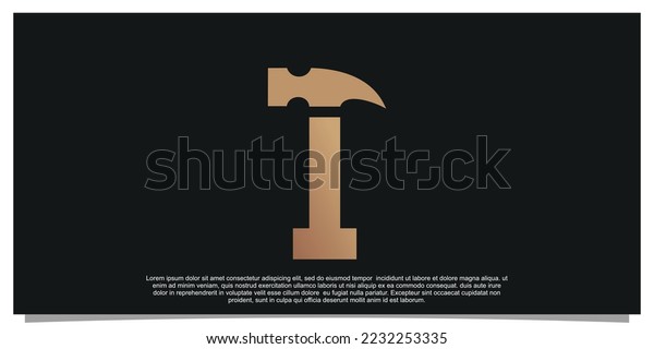 Creative Initial Letter Hammer Logo Design Stock Vector (Royalty Free) 2232253335 | Shutterstock