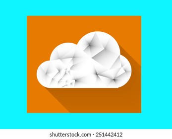Creative Low Poly Cloud Background Vector Stock Vector (Royalty Free) 251442412 | Shutterstock