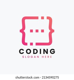 Creative Modern Abstract Programming Coding Logo Stock Vector (Royalty Free) 2134590275 ...