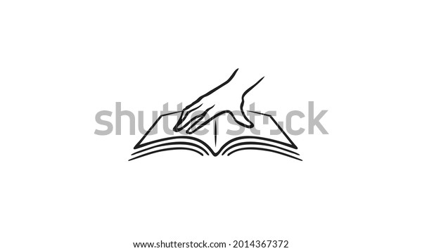 Creative Open Book Hand Logo Vector Stock Vector (Royalty Free ...