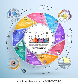 Creative Pie Chart Business Data Visualization Stock Vector (Royalty ...
