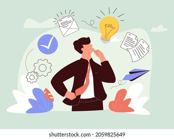 Creative Process Innovative Idea Project Thinking Stock Illustration ...