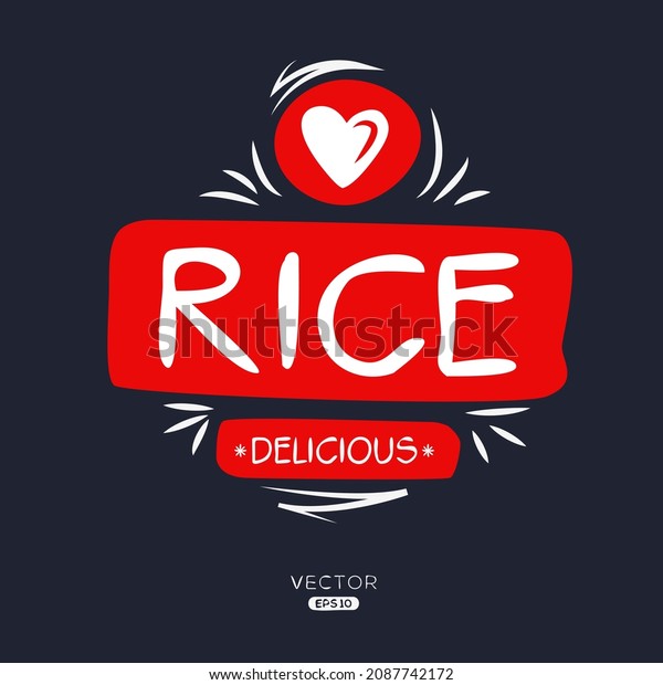 Creative Rice Logo Rice Sticker Vector Stock Vector (Royalty Free ...