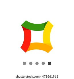 Creative Square Shape Icon Stock Vector (Royalty Free) 471661961 ...