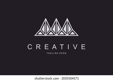 Creative Triangle Monogram Logo Design Stock Vector (Royalty Free ...