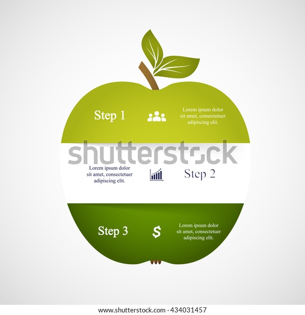Creative Vector Apple Diagram Graph Presentation Stock Vector (Royalty ...