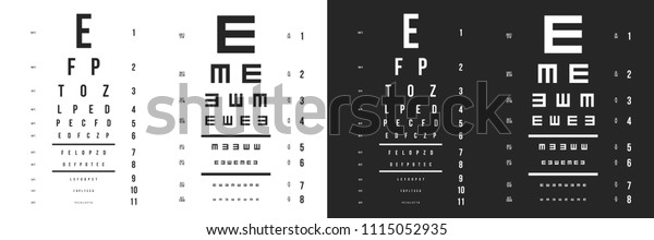 Creative Vector Illustration Eyes Test Charts Stock Vector (Royalty ...