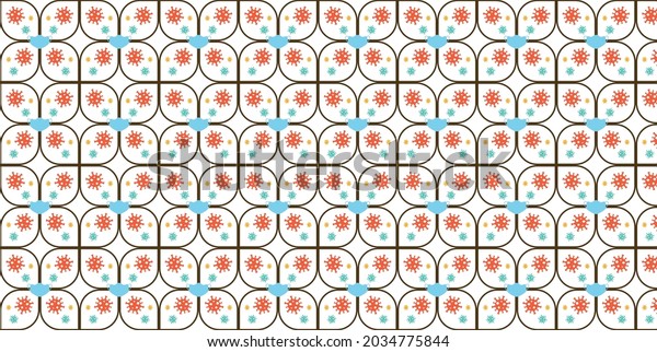 Creative Virus Mask Pattern Ethnic Stock Vector (Royalty Free ...