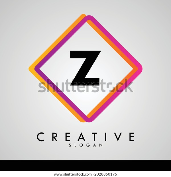 Creative Z Letter Logo Design Stock Vector (Royalty Free) 2028850175 ...