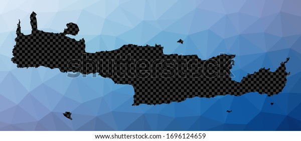 Crete Geometric Map Stencil Shape Crete Stock Vector (Royalty Free ...
