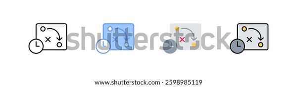 Critical Path Multistyle Icon Sheet Stock Vector (Royalty Free ...