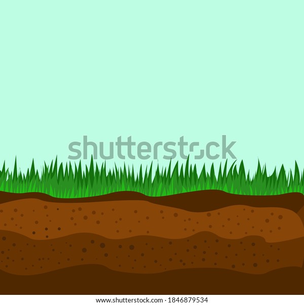 Vektor Stok Cross Section Ground Slice Isolated Some (Tanpa Royalti ...