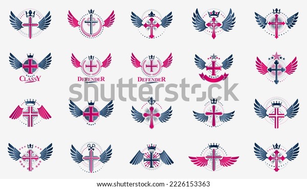 Crosses Secrets Emblems Vector Emblems Big Stock Vector (Royalty Free ...