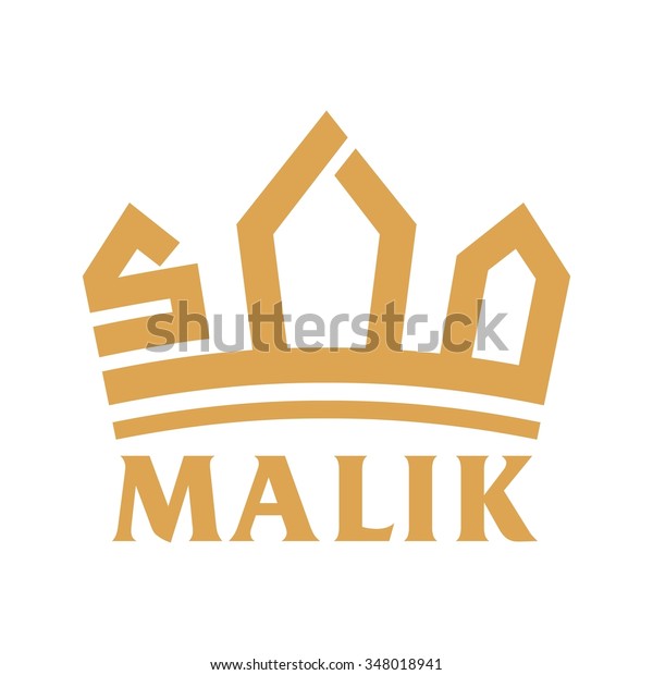 Crown Logo Vector Calligraphy Malik Arabic Stock Vector (Royalty Free ...