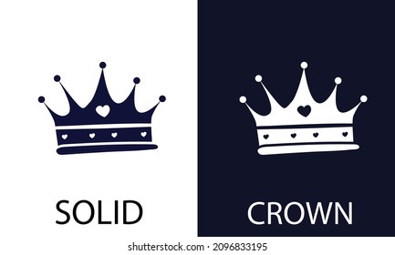 Crown Ruler State Executed Solid Style Stock Vector (Royalty Free ...