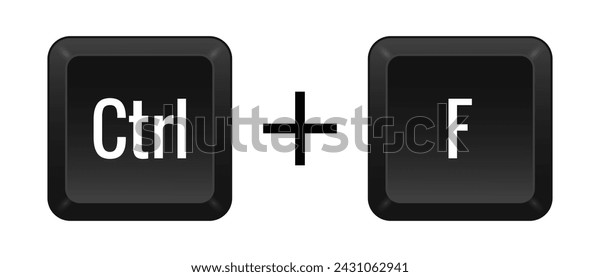 Ctrl F Key Combination Keyboard Control Stock Vector (Royalty Free) 2431062941 | Shutterstock