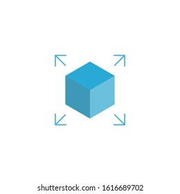 Vector Illustration 3d Cube Three Axis Stock Vector (Royalty Free ...
