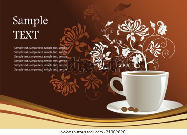 Cup Coffee Abstract Design Elements Vector Stock Vector (Royalty Free ...
