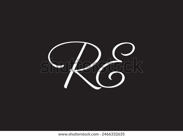 Cursive Letter Initial Logo Design Template Stock Vector (Royalty Free ...