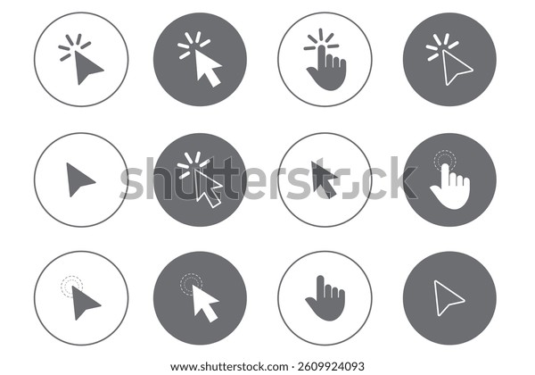 Cursor Icon Set Mouse Pointer Symbol Stock Vector Royalty Free 2609924093 Shutterstock