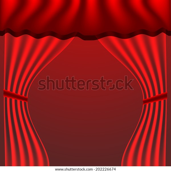 Curtain Vector Background Stock Vector (Royalty Free) 202226674 ...