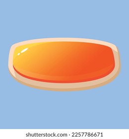 Curved Rectangular Text Box Bright Orange Stock Vector (Royalty Free ...