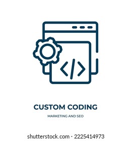 Custom Coding Icon Linear Vector Illustration Stock Vector (Royalty Free) 2225414973 | Shutterstock