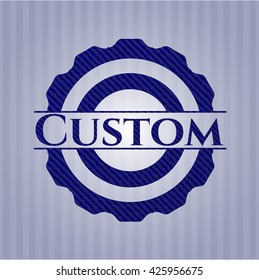 Voucher Jean Denim Emblem Badge Background Stock Vector (Royalty Free ...